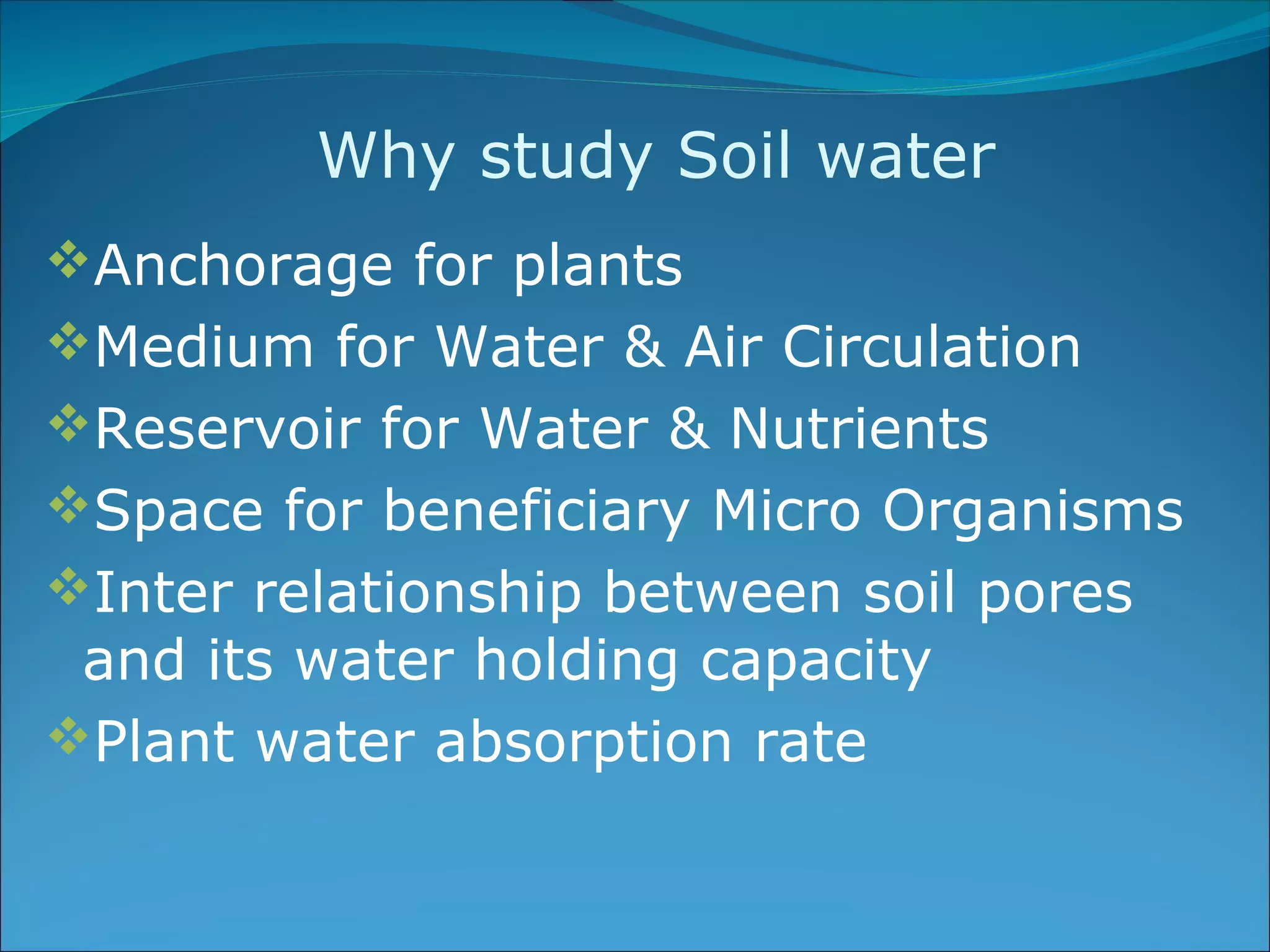 Soil Water Plant Relationships | PPT