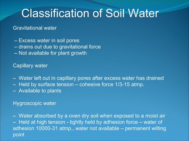 Soil Water Plant Relationships | PPT | Gardening | Home & Garden
