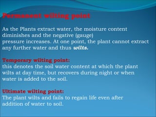 Soil Water Plant Relationships | PPT