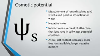 Soil water potential | PPTX