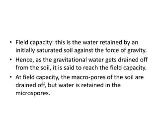 Soil water relationship | PPTX