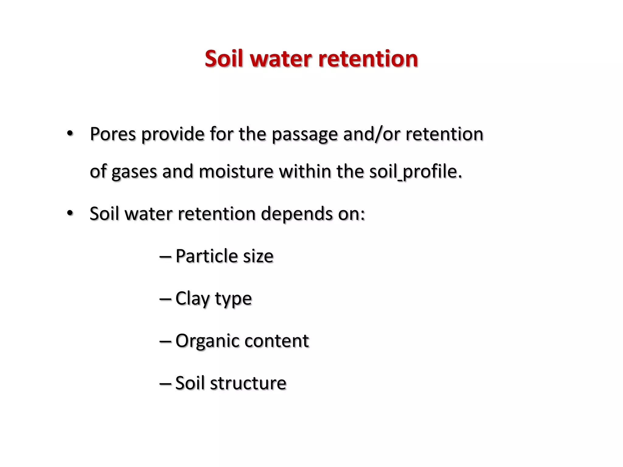 SOIL WATER- SATURATED AND UNSATURATED FLOW | PPTX