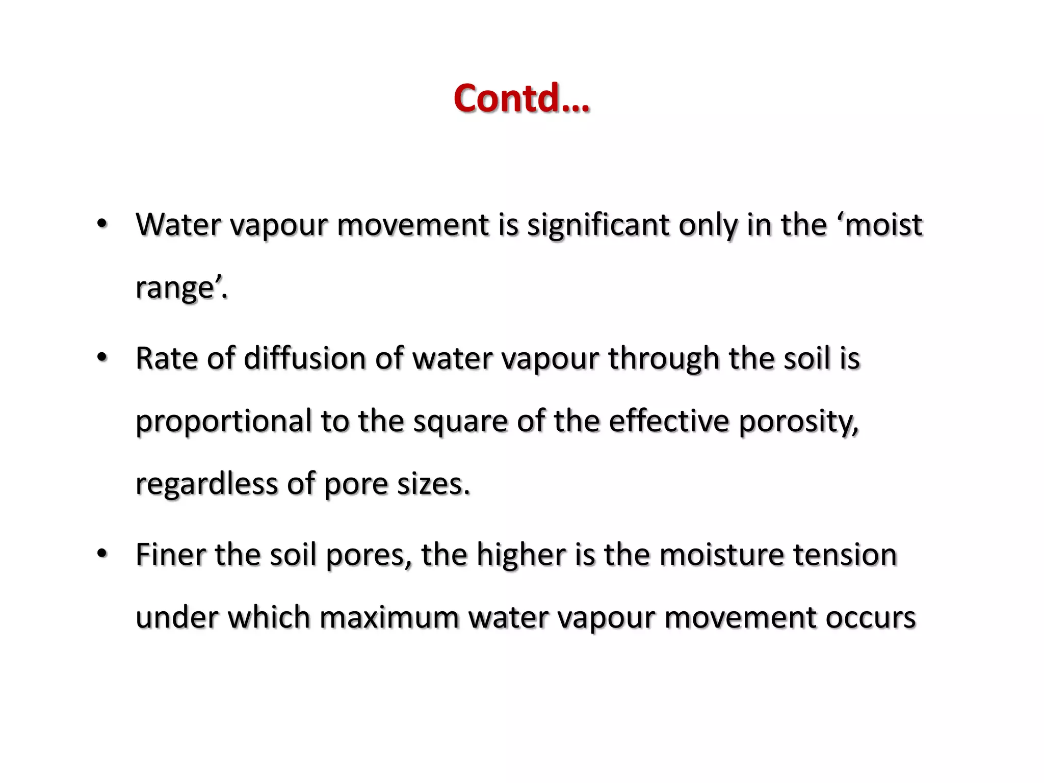 SOIL WATER- SATURATED AND UNSATURATED FLOW | PPTX
