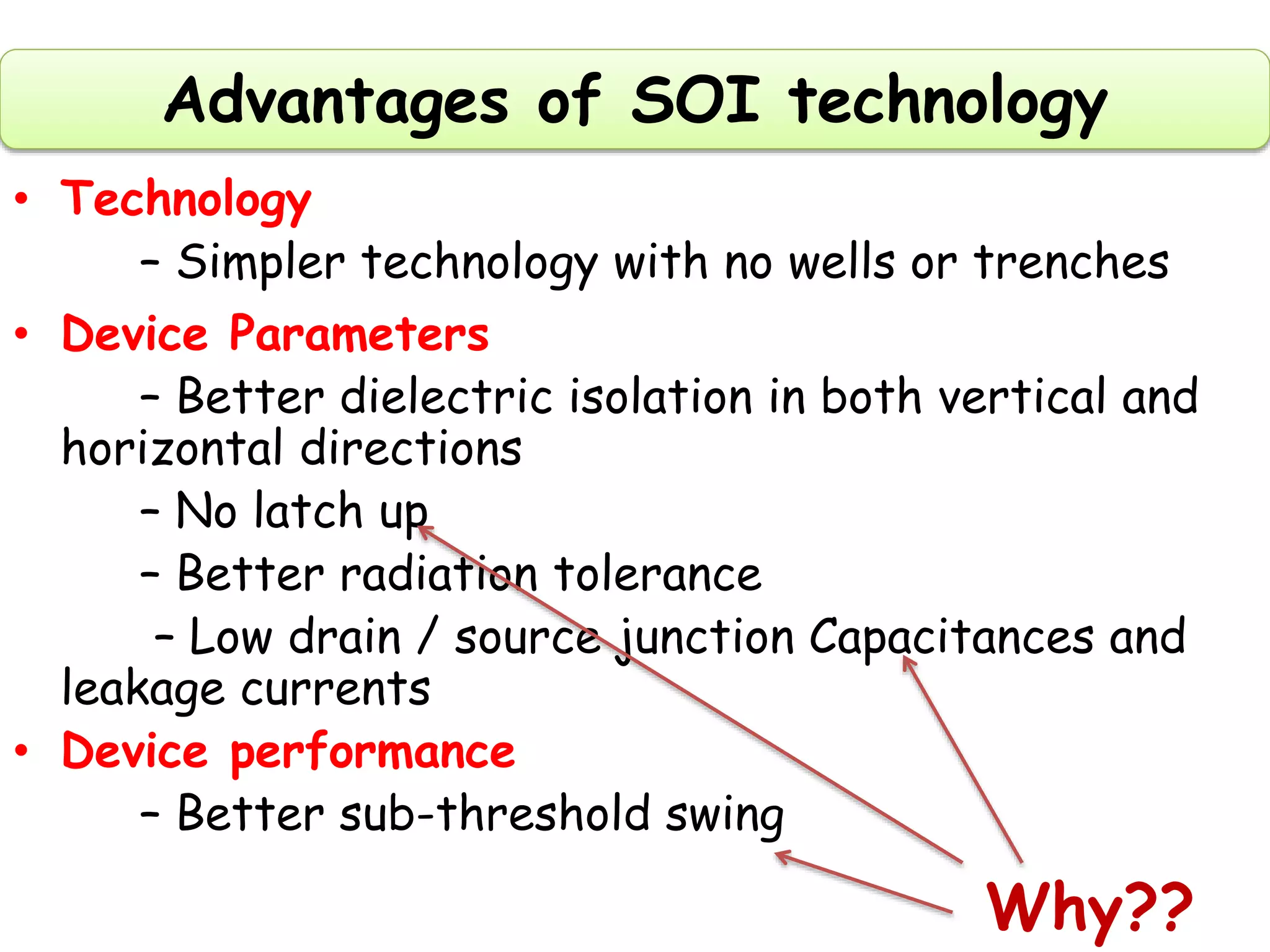 Silicon on Insulator (SOI) Technology | PPTX