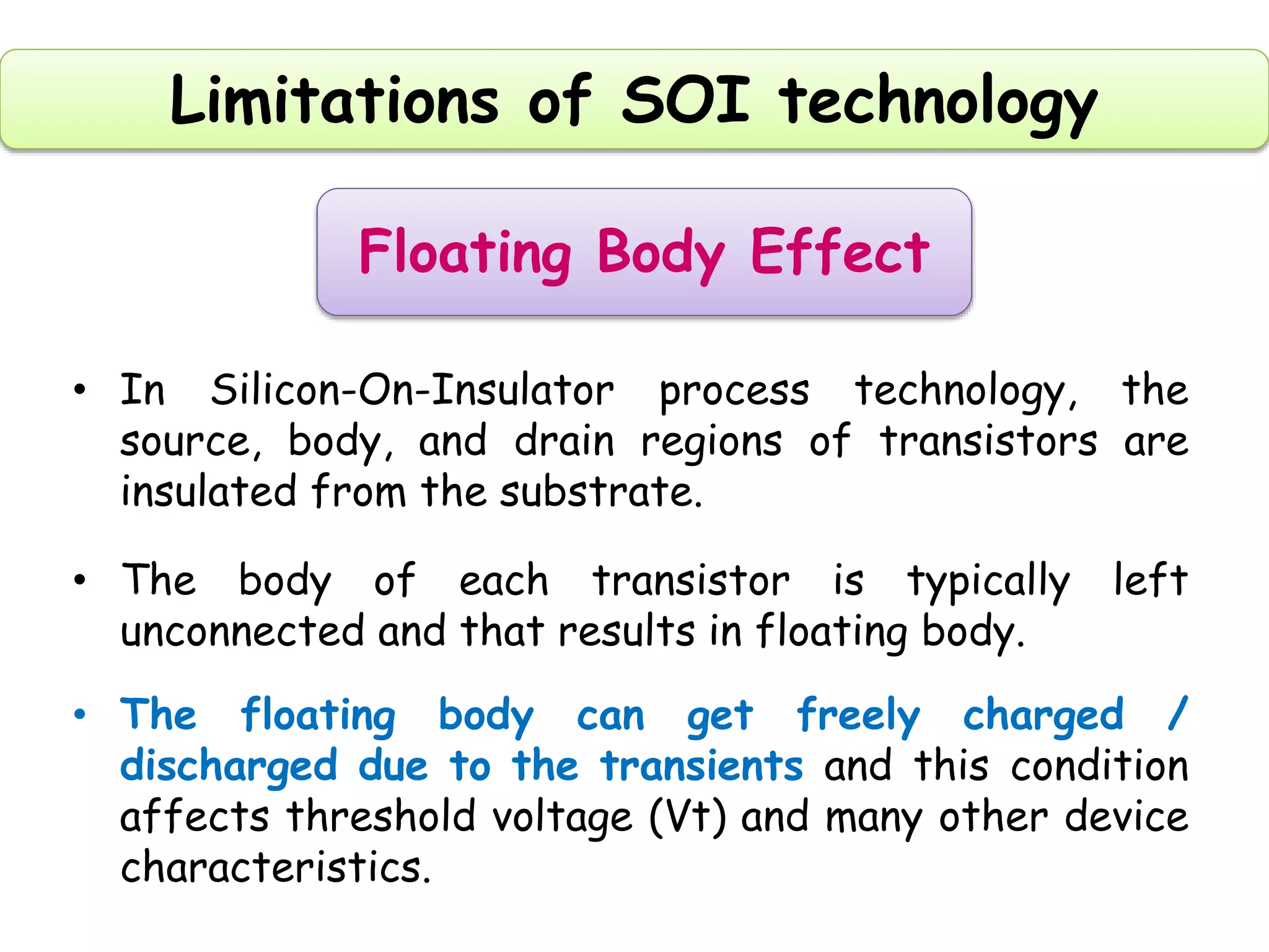 Silicon on Insulator (SOI) Technology | PPTX