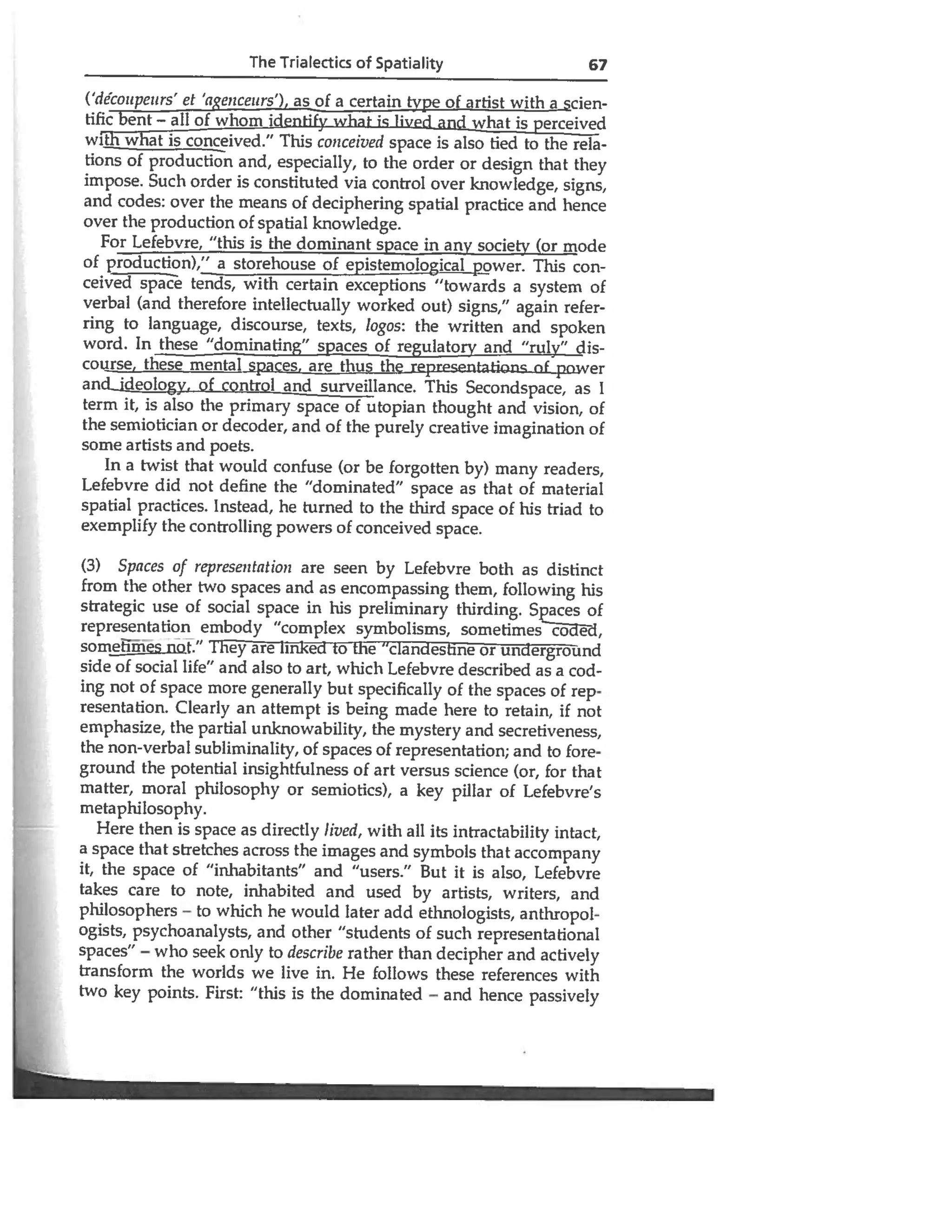 Edward Soja's Thirdspace Theory pdf version | PDF