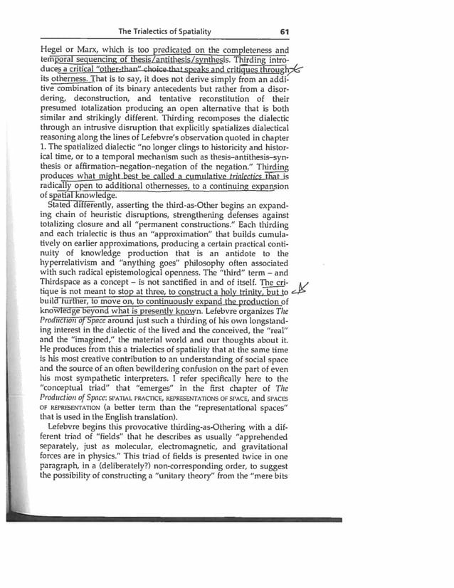 Edward Soja's Thirdspace Theory pdf version | PDF