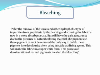 Presentation on Textile Bleaching | PPTX