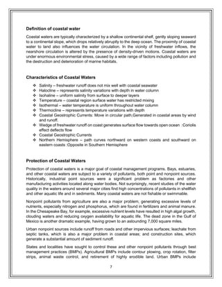 Protection of coastal wetlands and Protection of coastal waters | PDF