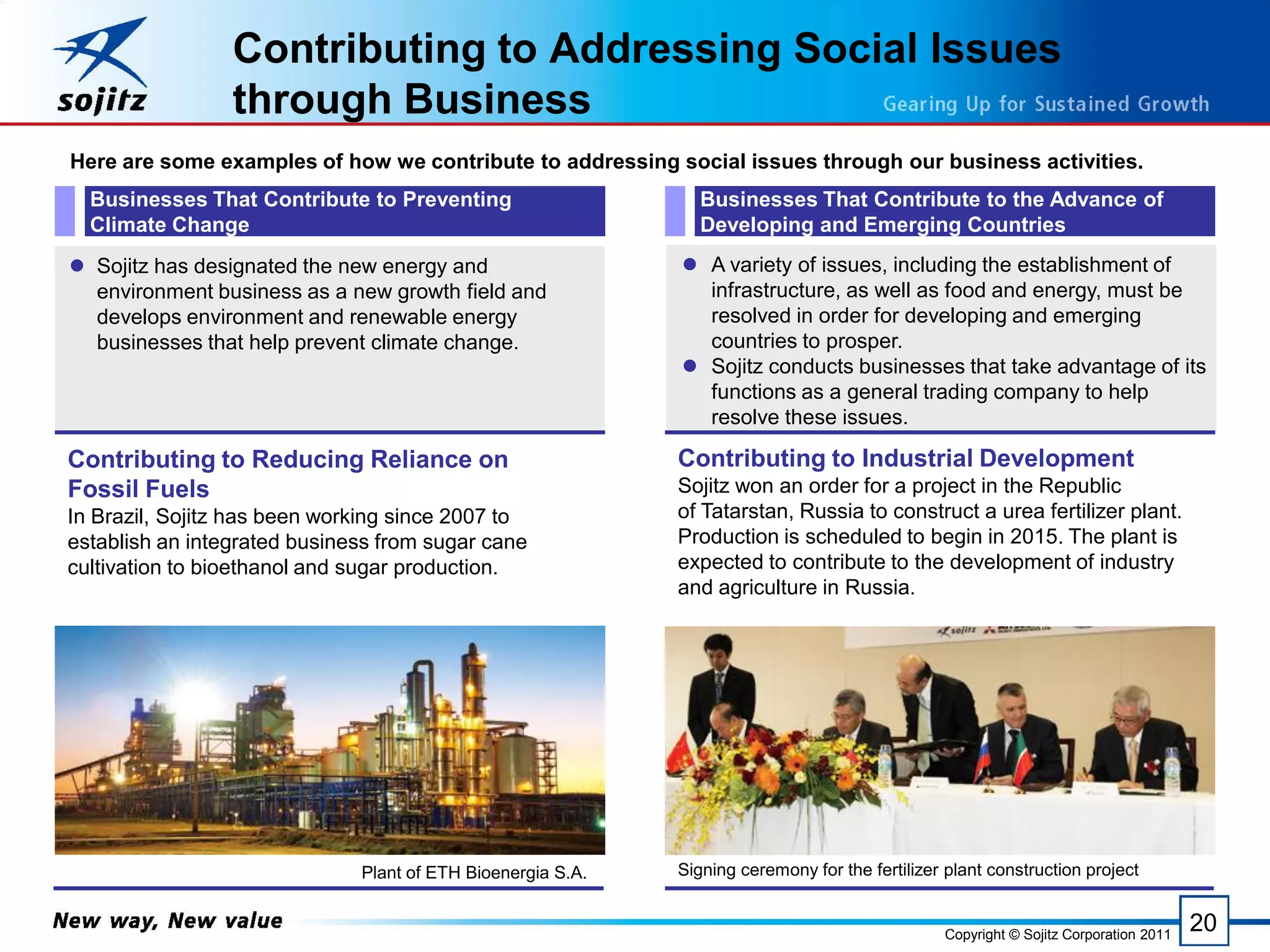 Sojitz Company Presentation 2012 | PDF