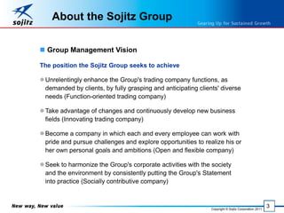 Sojitz Company Presentation 2012 | PDF