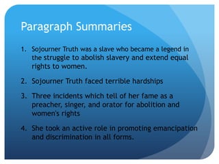 Sojourner truth review | PPT