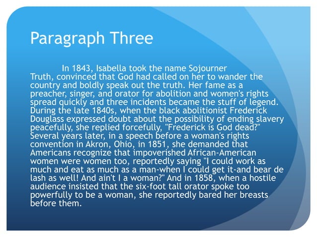 Sojourner truth review | PPT