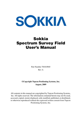 Sokkia spectrum-survey-field-manual | PDF