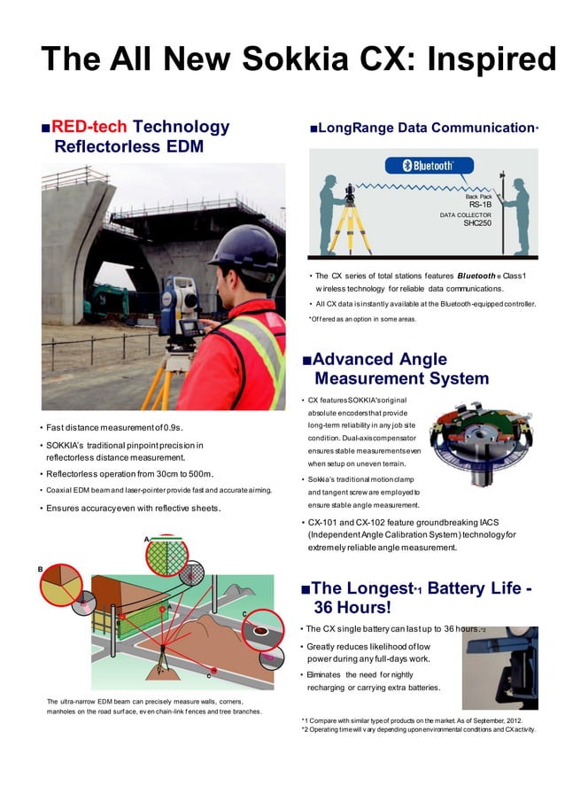 Brosur Total Station Sokkia Cx series | PDF