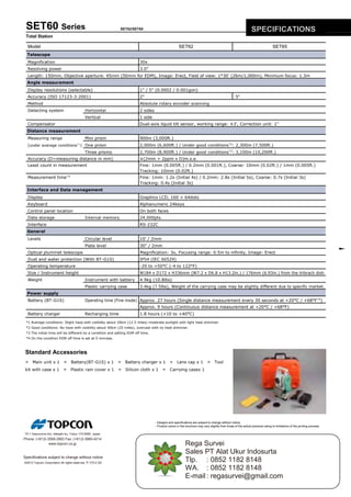 Brosur Total Station Sokkia set 60 set-62 set-65 Versi Indonesia | PDF