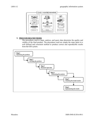 INTRODUCTION GEOGRAPHIC INFORMATION SYSTEM | PDF