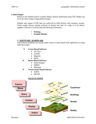 INTRODUCTION GEOGRAPHIC INFORMATION SYSTEM | PDF