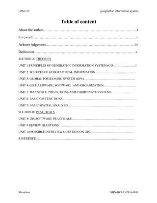 INTRODUCTION GEOGRAPHIC INFORMATION SYSTEM | PDF
