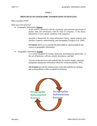 INTRODUCTION GEOGRAPHIC INFORMATION SYSTEM | PDF