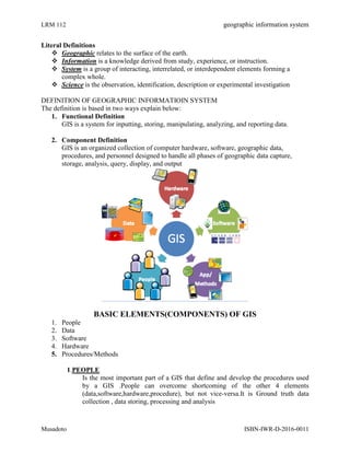 INTRODUCTION GEOGRAPHIC INFORMATION SYSTEM | PDF