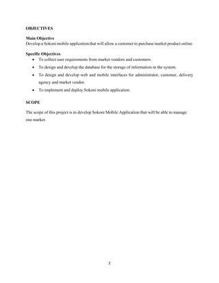 SOKONI MOBILE APPLICATION FINAL REPORT | PDF