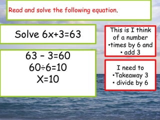 solving simple equation | PPTX