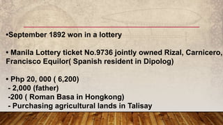 Powerpoint presentation about rizal' life | PPTX