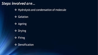 Sol- Gel Technology | PPTX