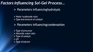 Sol- Gel Technology | PPTX