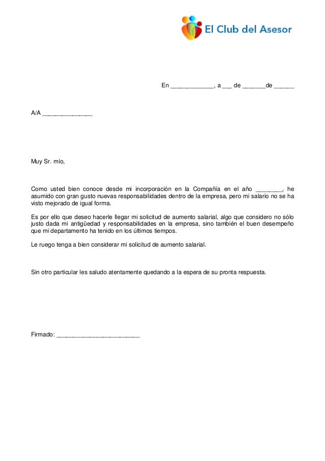 Ejemplo De Solicitud De Aumento De Sueldo Modelo De Solicitud Images