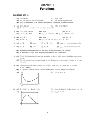Solution Manual : Chapter - 01 Functions | PDF