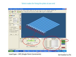 Non linear static analysis of plate using Nastran Sol106 | PPTX