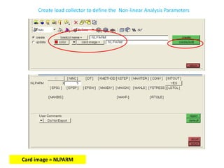 Non linear static analysis of plate using Nastran Sol106 | PPTX