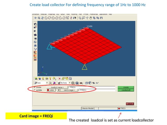 Frequency response analysis of plate using Nastran Sol108 | PPTX
