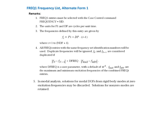 Frequency response analysis of plate using Nastran Sol108 | PPTX