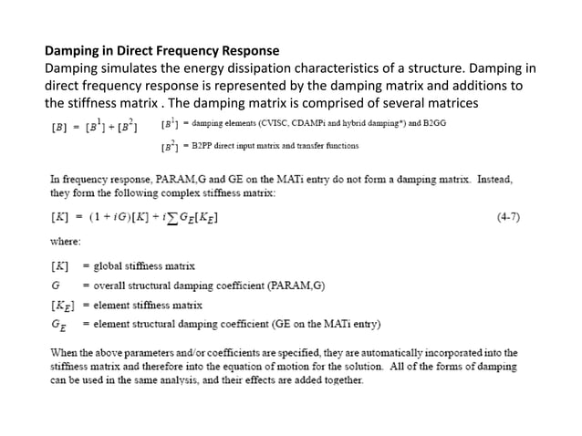 Frequency response analysis of plate using Nastran Sol108 | PPTX