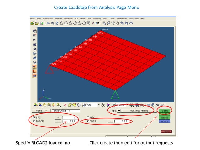 Frequency response analysis of plate using Nastran Sol108 | PPTX