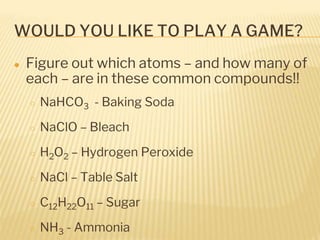 molecules and compounds | PPTX