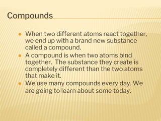 molecules and compounds | PPTX