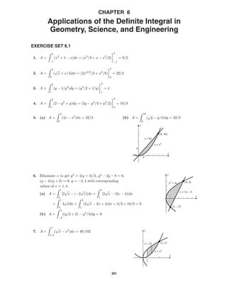 Solution Manual : Chapter - 06 Application of the Definite Integral in ...