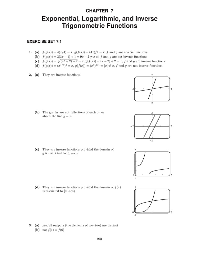 Solution Manual : Chapter - 07 Exponential, Logarithmic and Inverse Trigonometric Functions | PDF
