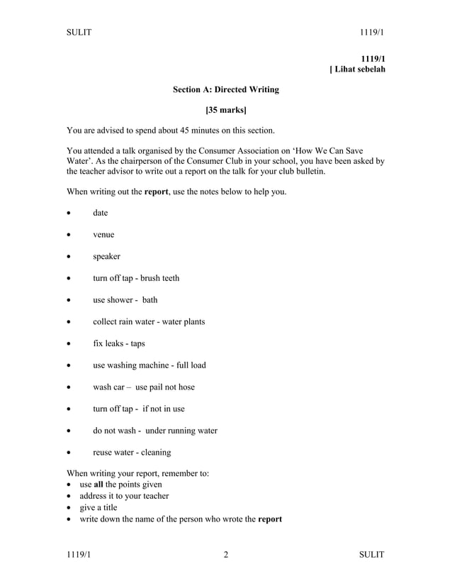 Solaf 1 paper 1 English SPM | DOC