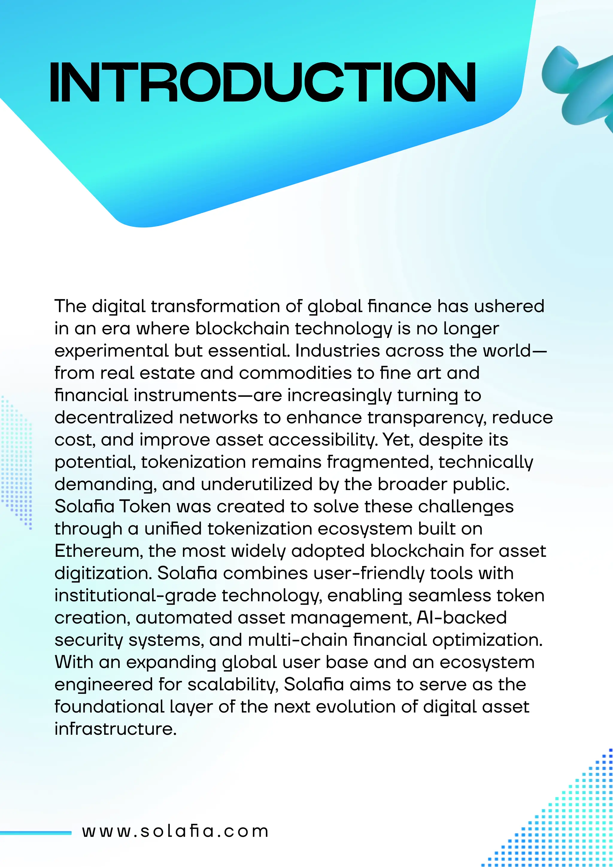 Solafia Powering the future of digital ownership with a Ethereum-based ...