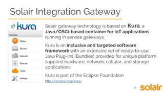 Creating end-to-end IoT applications with Eclipse Kura & Solair IoT Platform | PPT