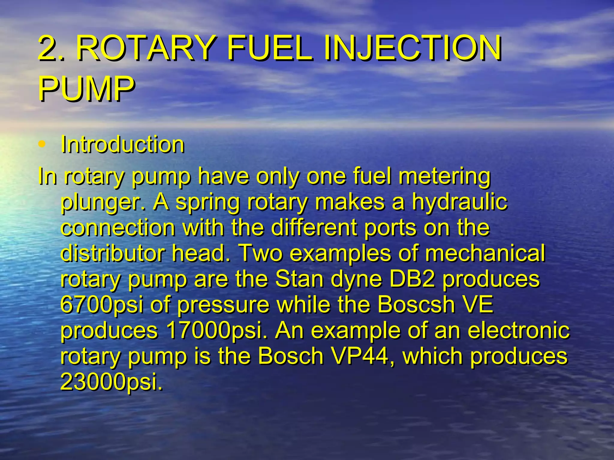 presentation of fuel injection pumps | PPT | Automotive