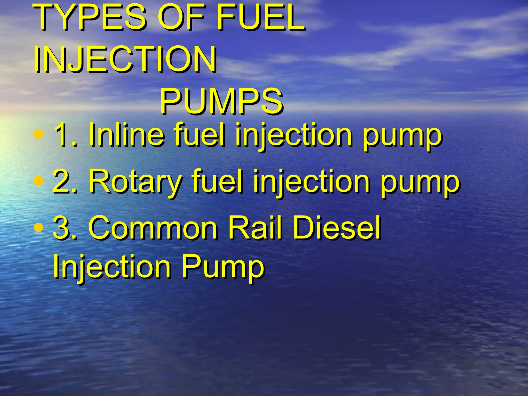 presentation of fuel injection pumps | PPT