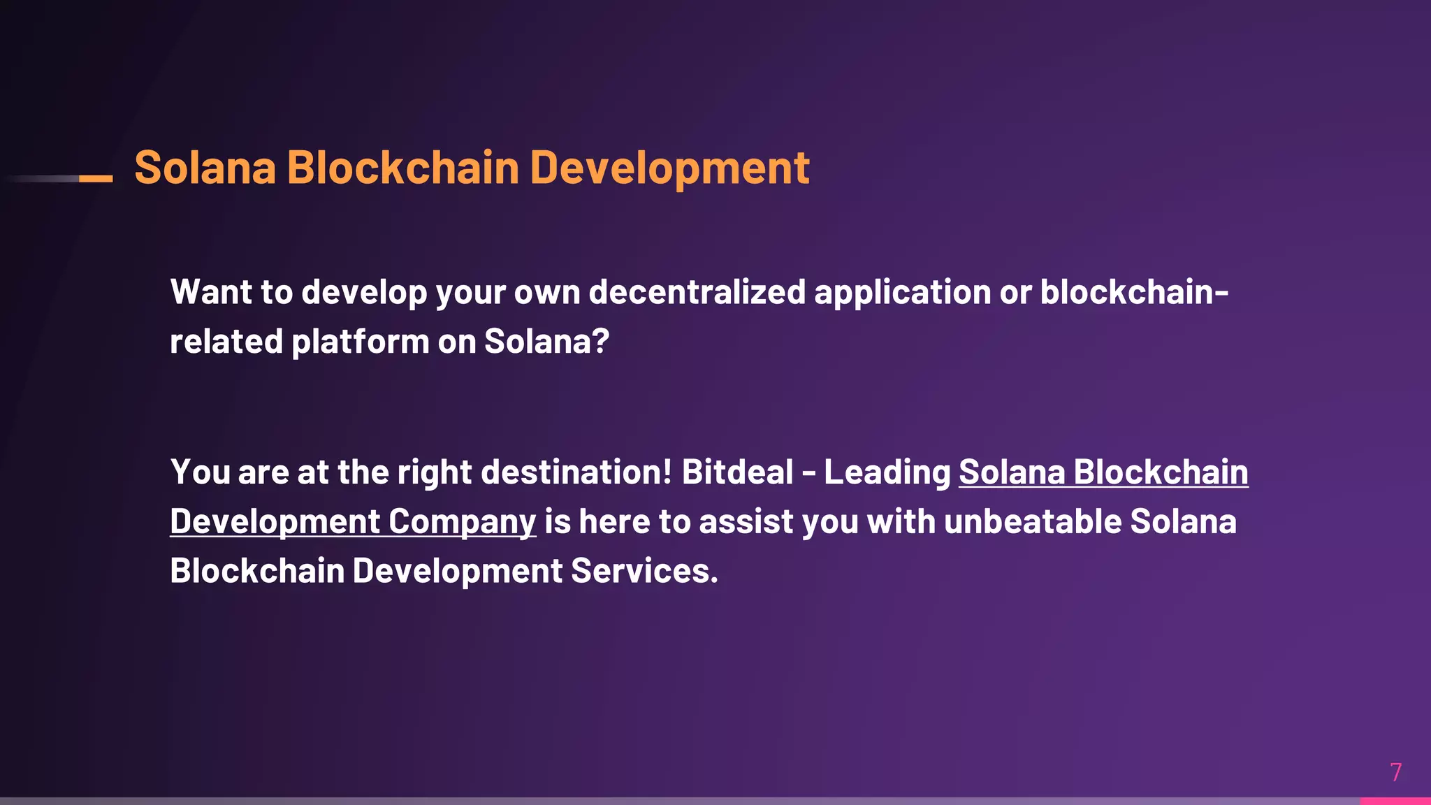 Solana blockchain development | PPTX