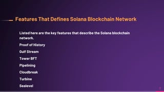 Solana blockchain development | PPTX