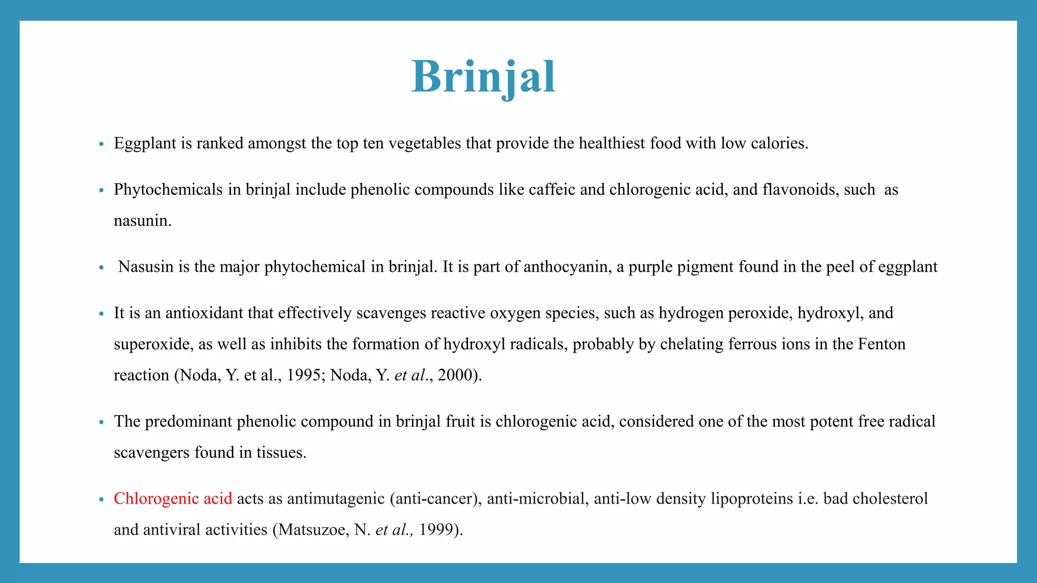 Nutritional quality and health benefits of Solanaceous vegetables | PPTX
